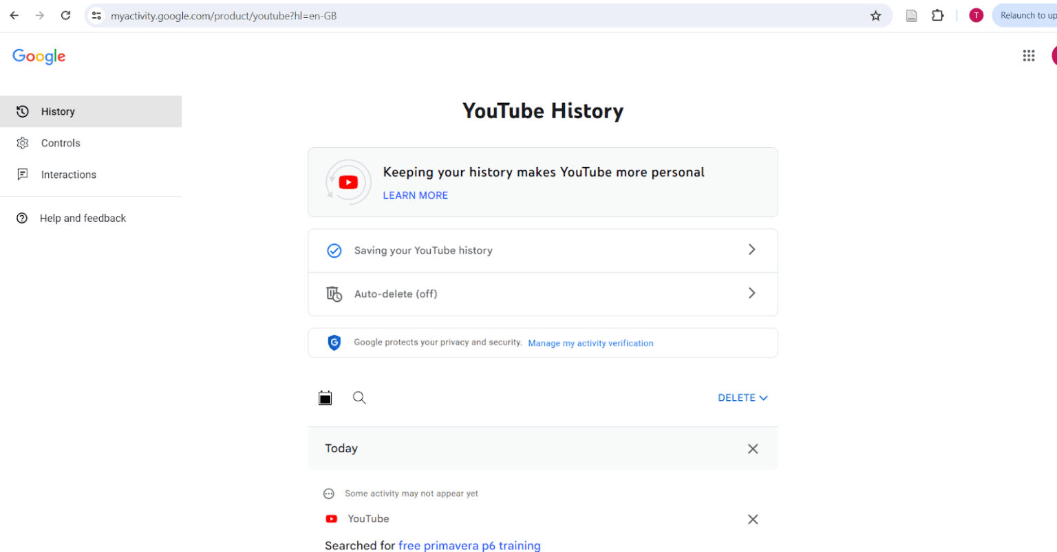 How to Recover Deleted History from Youtube?
